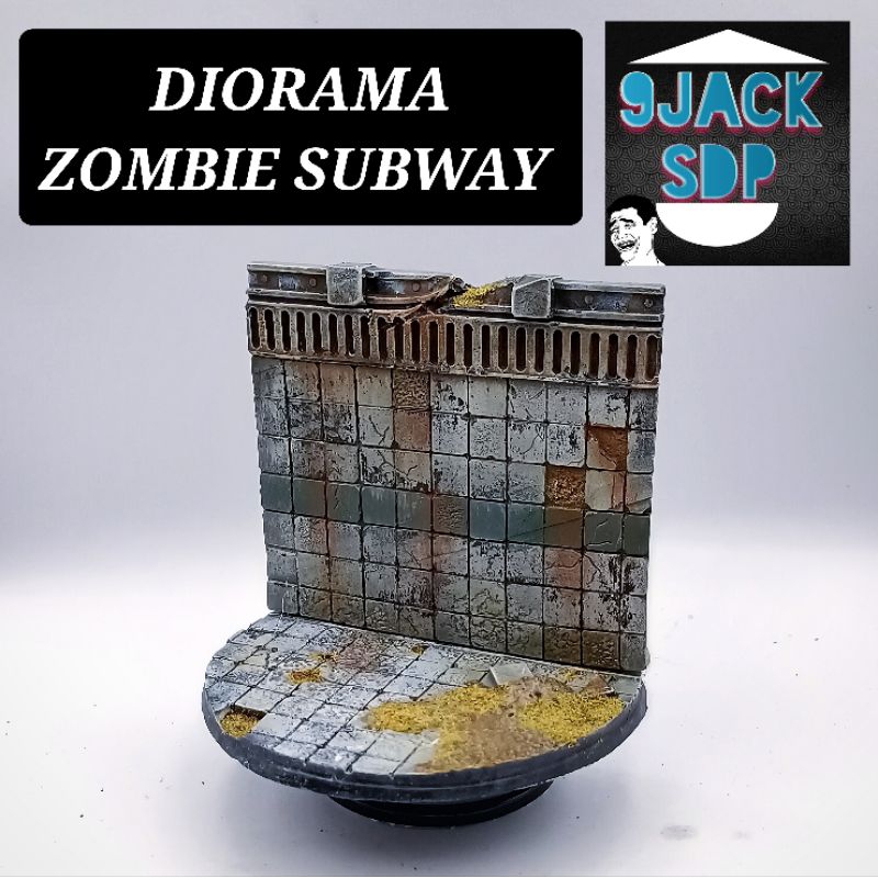 Diorama subway Zombie Simulation Scene Resin Bio Ghost Electric Train ...