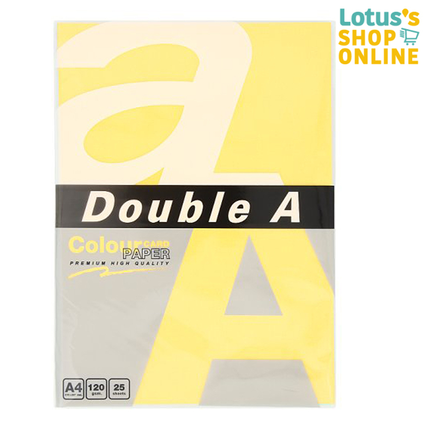 DOUBLE A CARD PAPER Size A4 120 Gsm. 25 Sheets (ASSORTED Colors) A4 120G. 25S.(ASSORTED ...