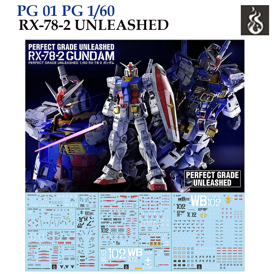 Water Decal [Ghost] PG01 PG 1/60 RX 78 PGU UNLEASHED RX-78-2 GUNDAM ...