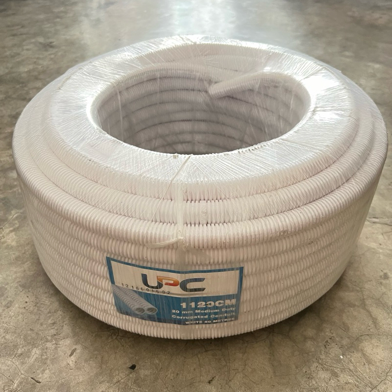 UPC Corrugated Conduit Ducting Hose White PVC 20mm 25mm | Shopee Malaysia
