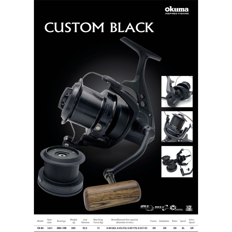 Fishing Reel Okuma Fish Custom Black | Shopee Malaysia