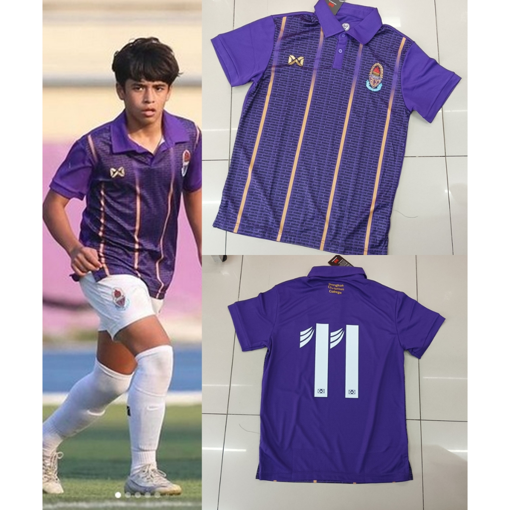 Warrix Football Jerseys Bangkok School Christian College BCC Purple ...