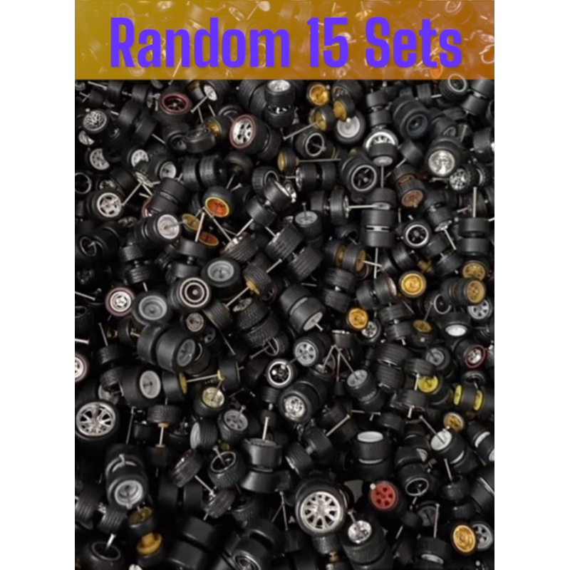 15 Set Of Random Rubber Wheels For 1:64 Cars Various Brands. | Shopee ...