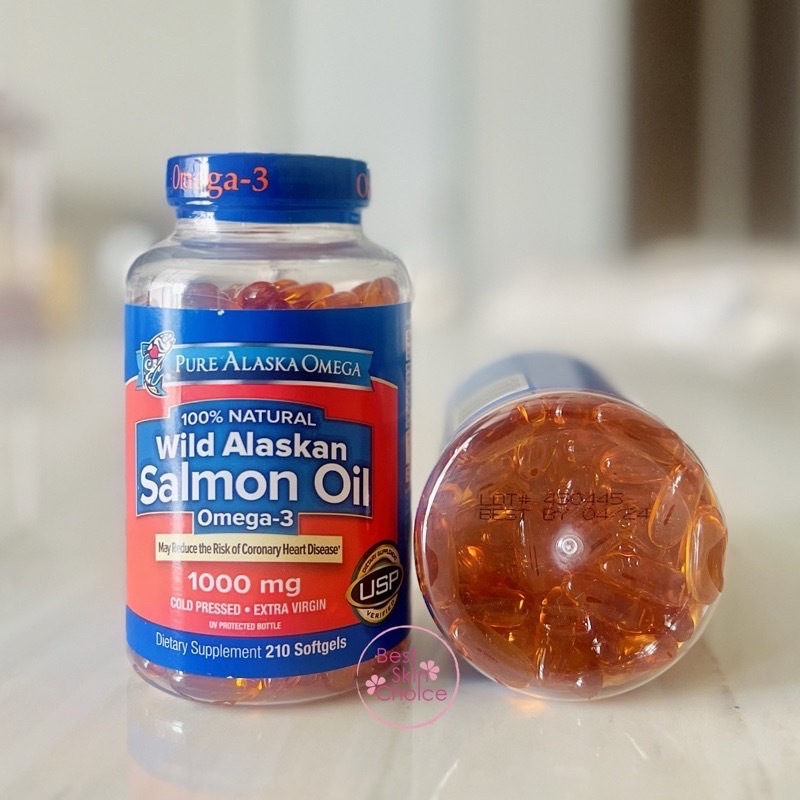 Pure Alaska Omega Wild Alaskan Salmon Oil 1000 mg 210 Softgels Bring A ...