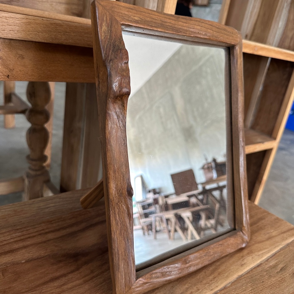 Teak Mirror: Width 25 Cm Height 35cm Thickness 4cm Mirror Country Style ...