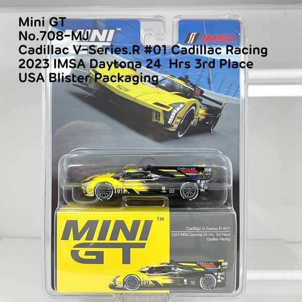 Mini GT No.708-MJ Cadillac V-Series.R 01 Racing 2023 IMSA Daytona 24 ...