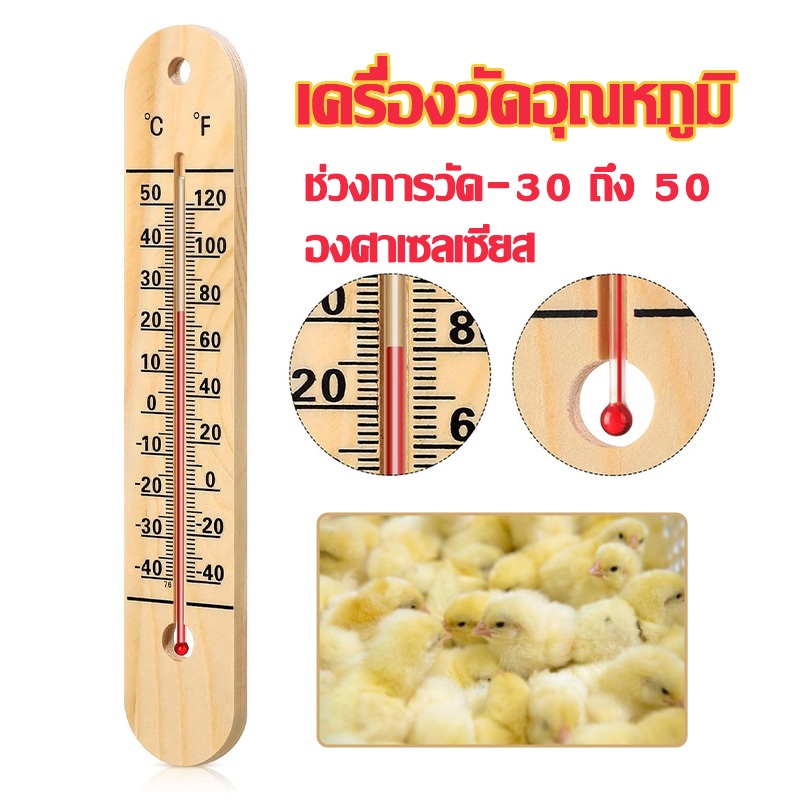 Thermometer Wooden Room Temperature Measurement Measuring Range -30 To ...