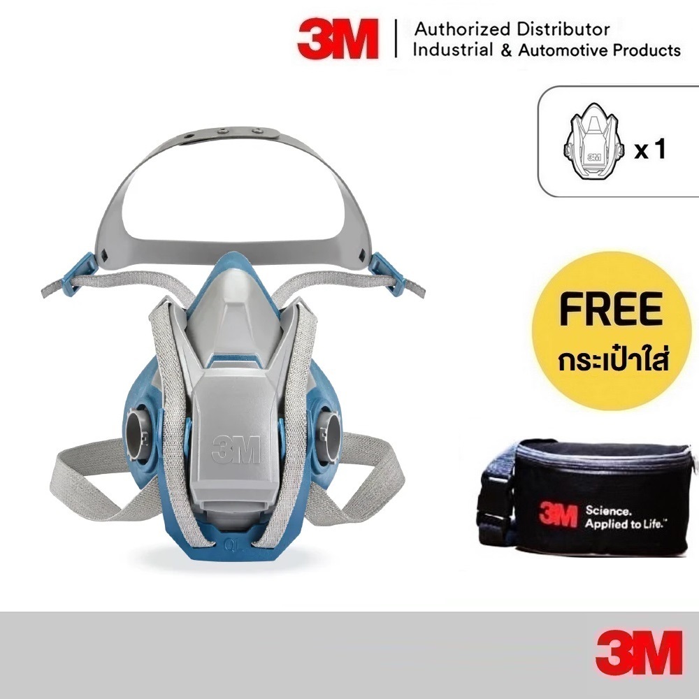 3M Half Face Mask 6501QL/6502QL/6503QL Rugged Comfort Quick Latch ...