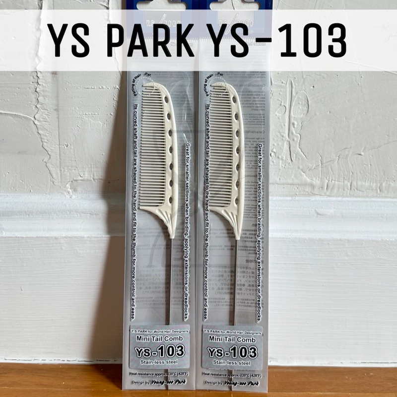 YS Park YS-103 Mini Tail Comb (180mm) Stainless Steel Handle Small Fine ...