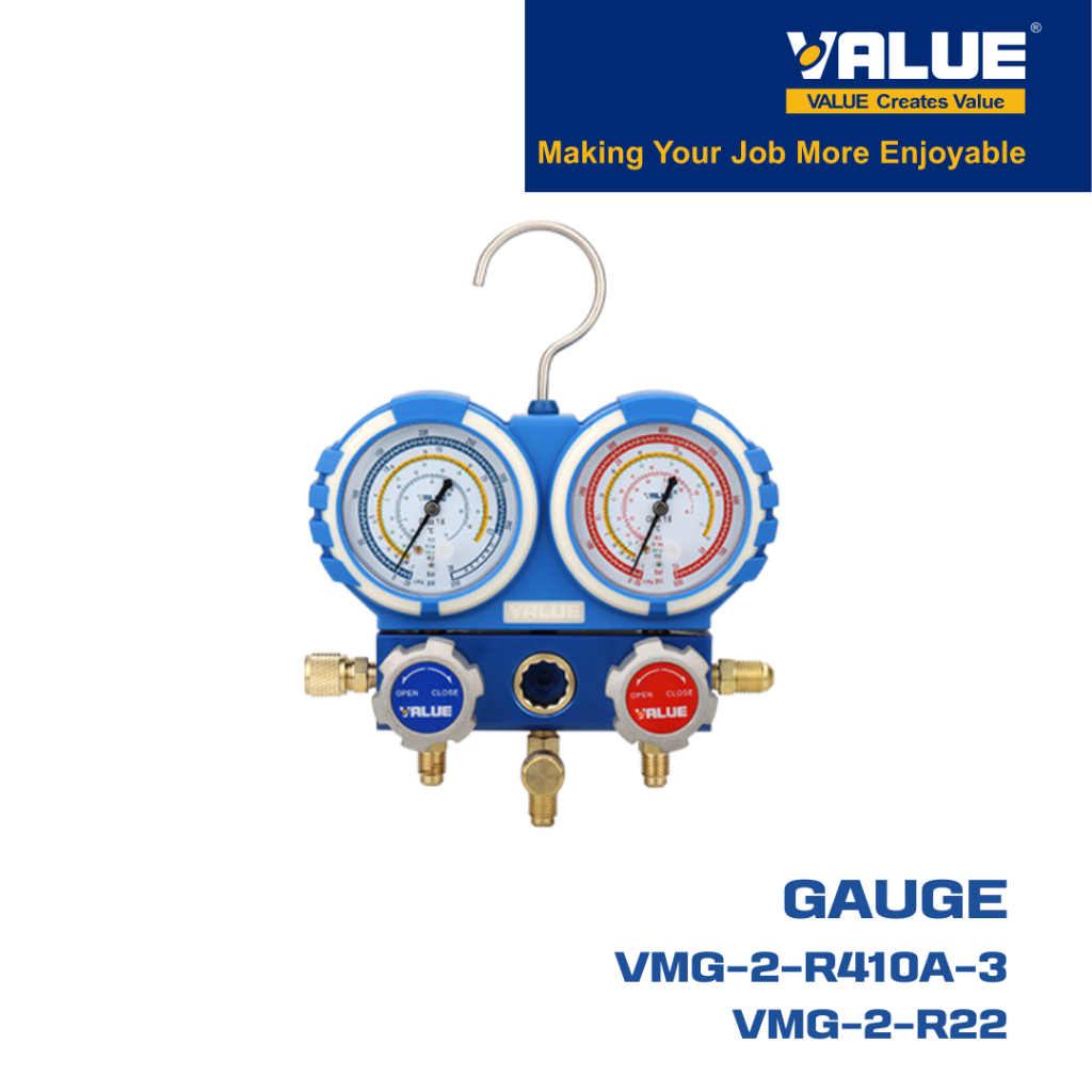 Value Refrigerant Gauge Kit VMG-2-R410A R32 R22 | Shopee Malaysia