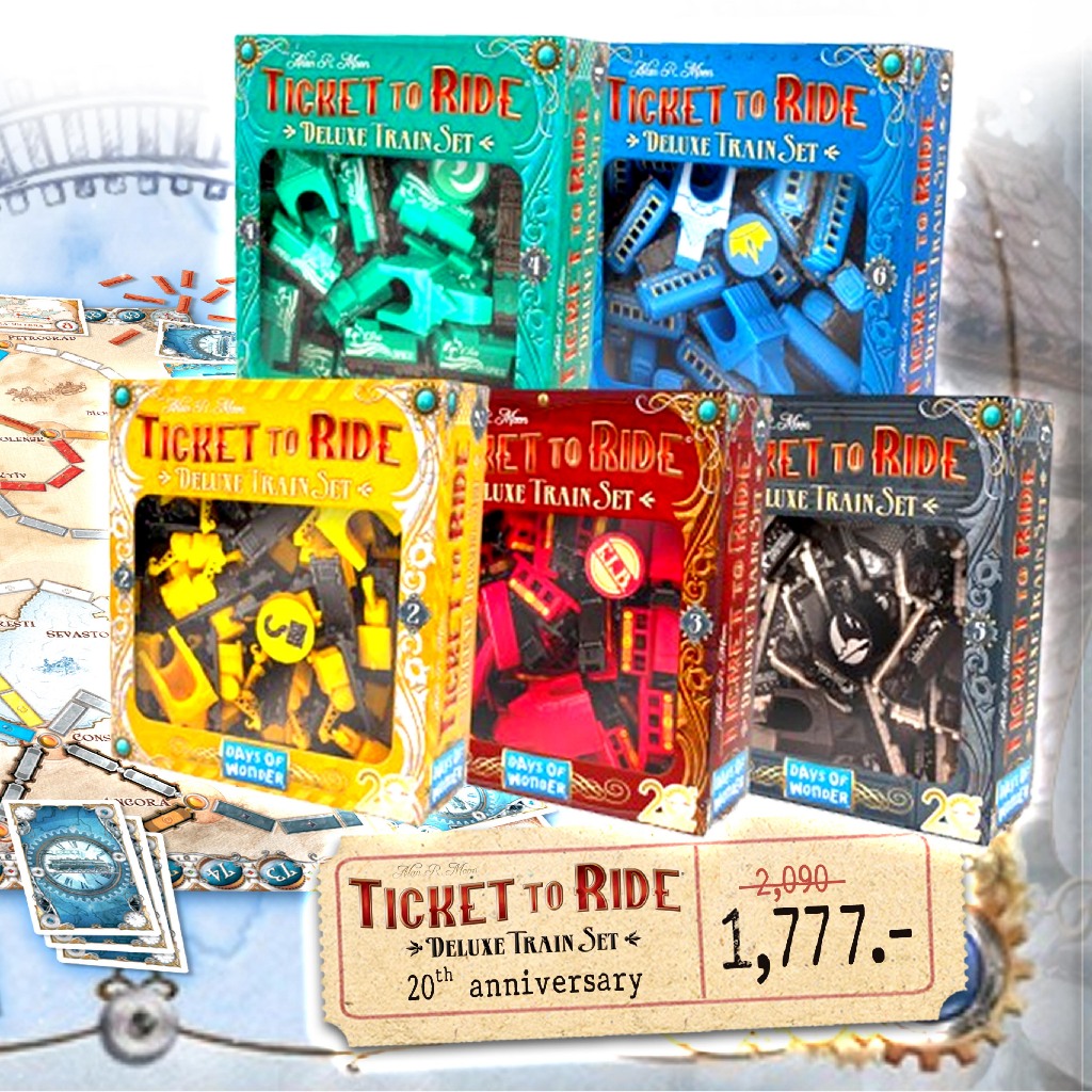 Ticket to Ride: 20th Anniversary Deluxe Train Set WDG Games Free Gift ...