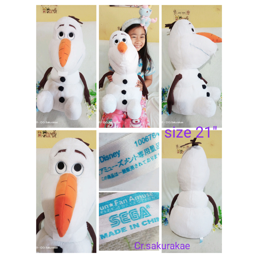 Second Hand Olaf Frozen Doll Big snowman Sfen Deer Genuine Copyright ...