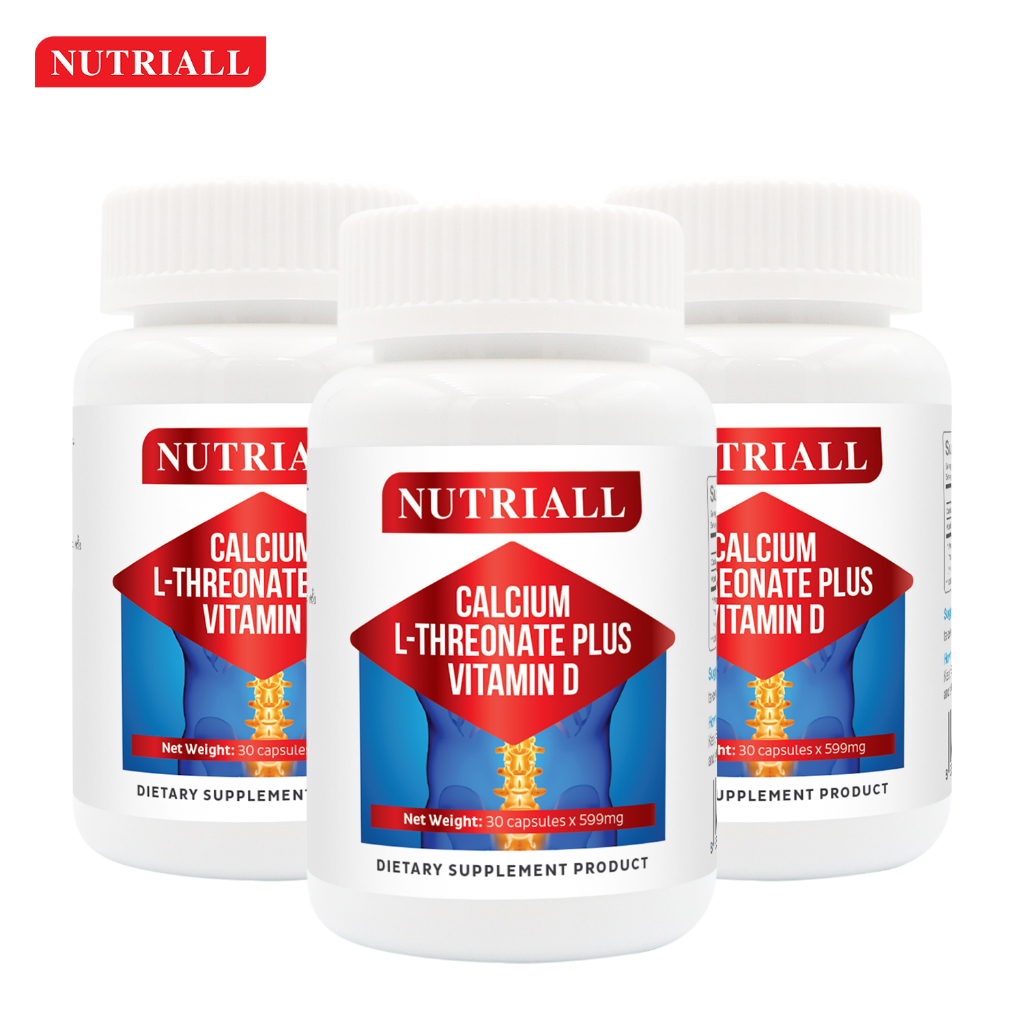 [3 Bottles Pack] Calcium Lthreonate Plus Vitamin D L-Threonate Nutriall High | Shopee Malaysia