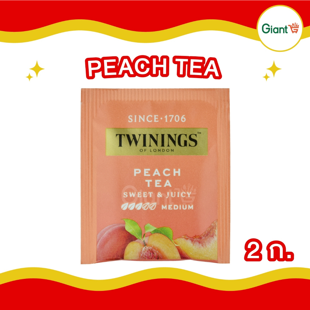 Twinings Peach Flavor Flavored Tea 2g Sachets 2g. | Shopee Malaysia