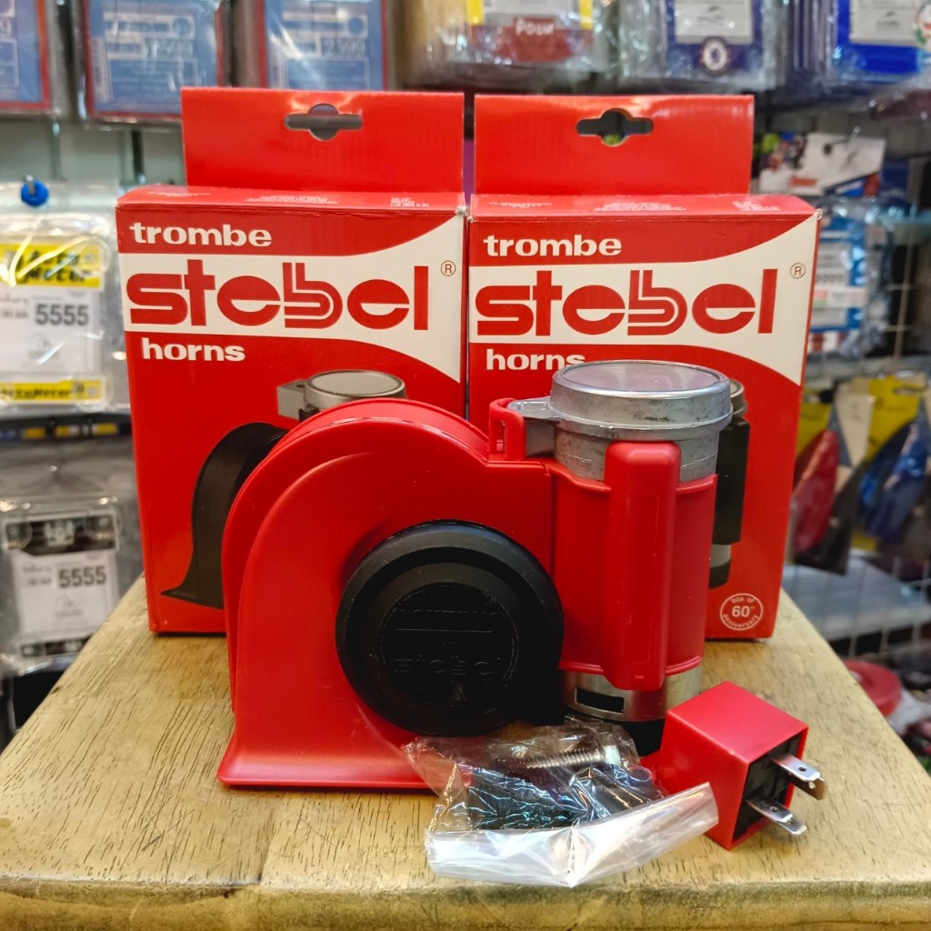 STEBEL Electric Air Horn Centrifugal 2 Mouth TROMBE HORNS Loud Sound ...