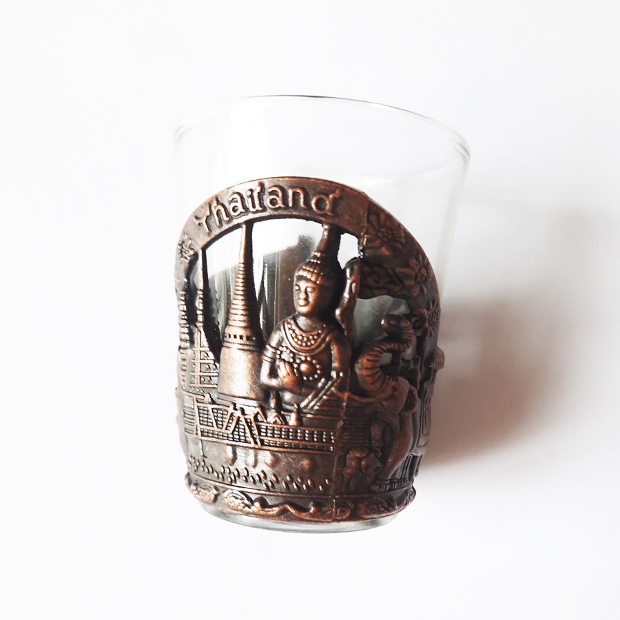 Thai Photo Shot Glass Copper Color Identity Souvenirs From Thailand ...