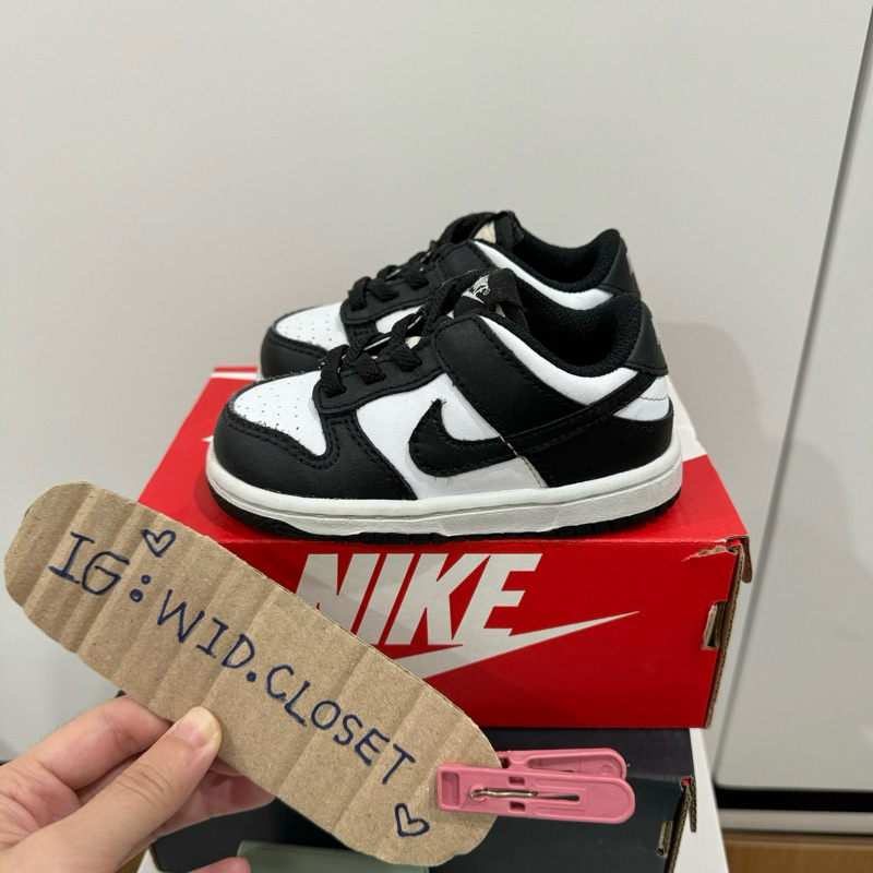 LIKE NEW kids Shoes nike dunk low panda • Size us6c/Length 12cm ...