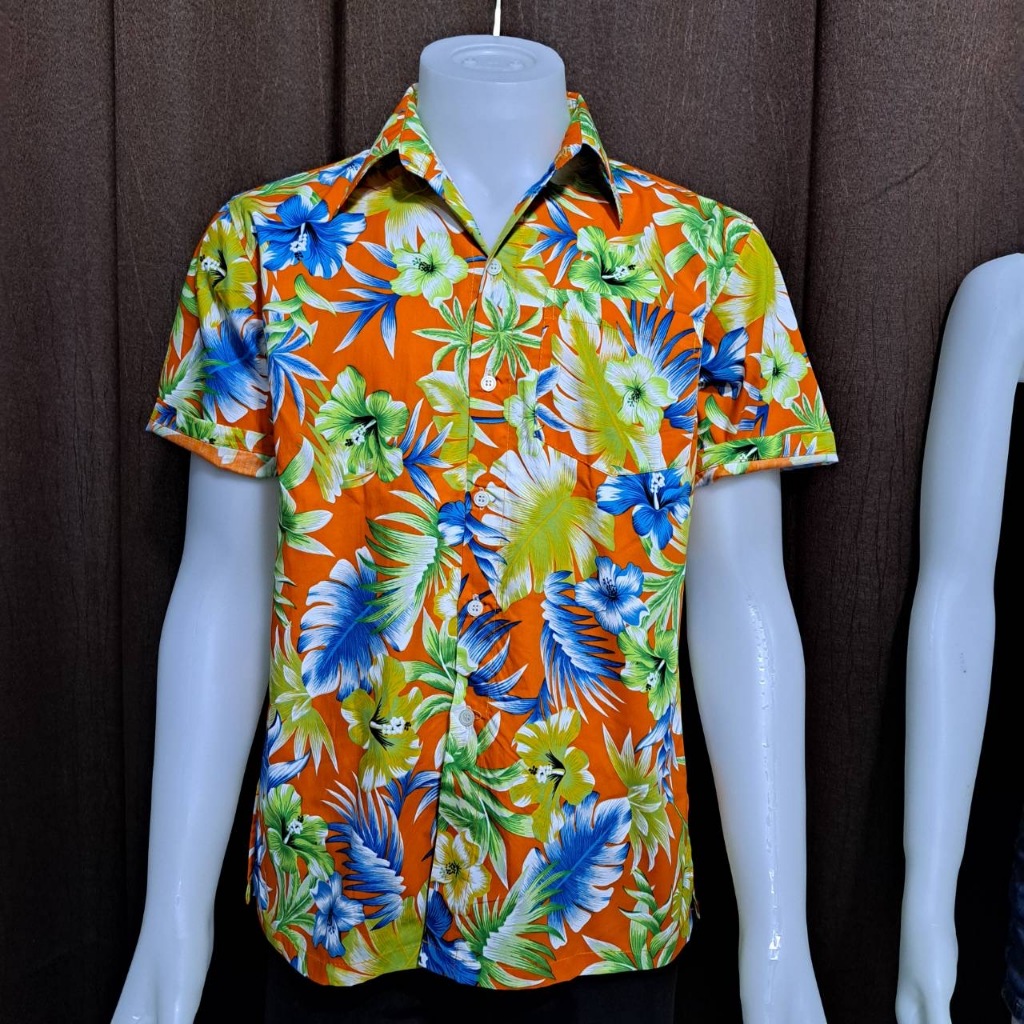 Songkran Shirt Floral Color Background Large Flower Pattern Year 2567 ...