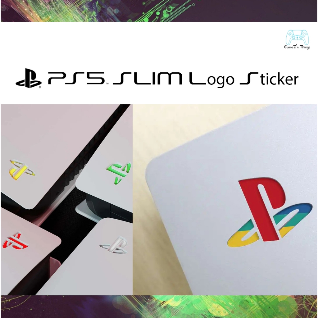 PS Logo Sticker Machine PS5 SLIM (New Model) PS5 Underlay Decals Used ...