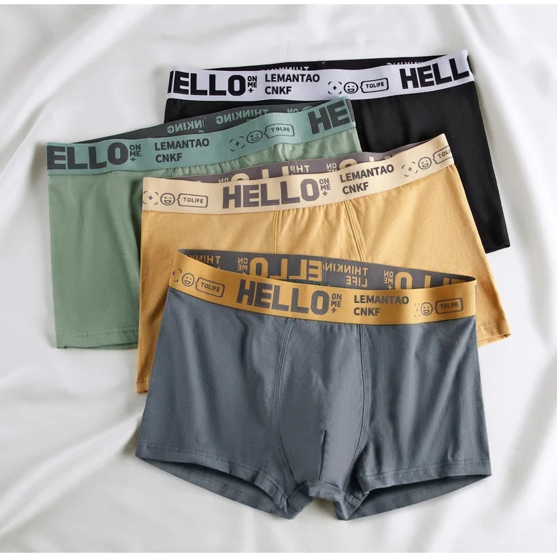 Hello Underwear Pattern Men's A47 Boxer Comfortable Soft Fabric Cotton ...