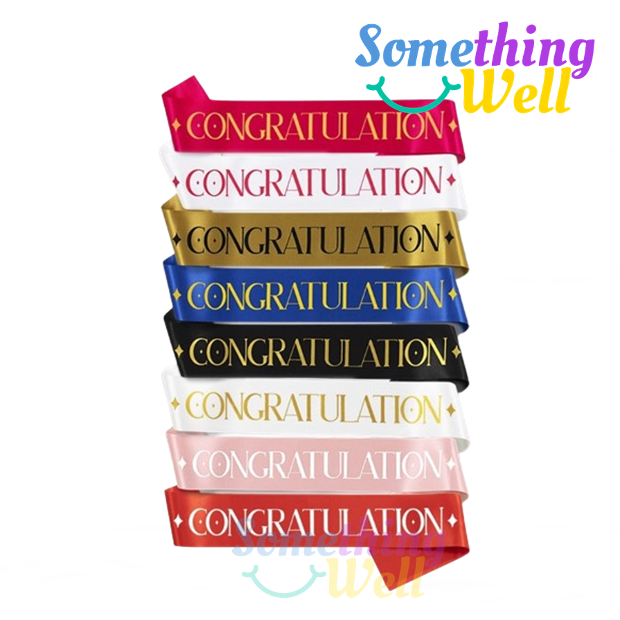 Graduation Day Sash Congratulation Satin Fabric For The Final And ...
