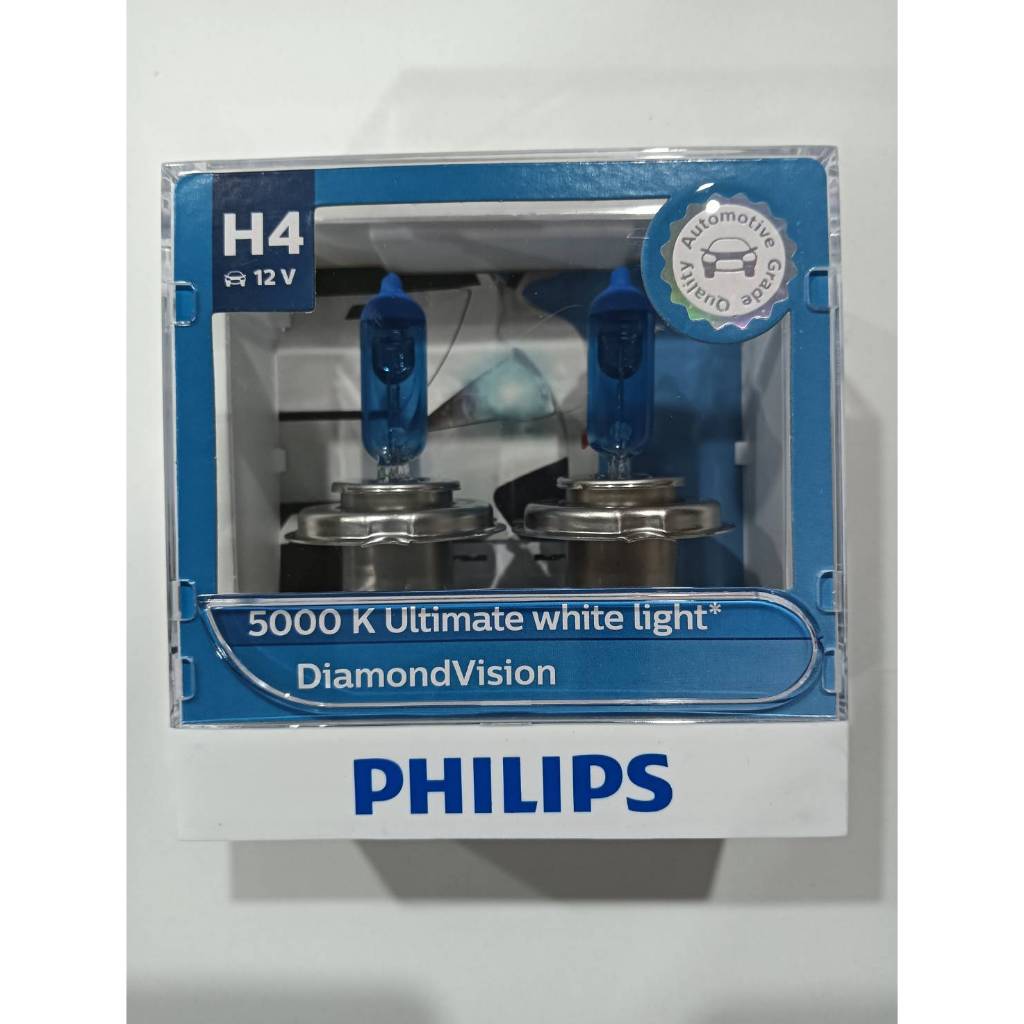 Philips H4 12V 55W Diamond Vision 5000K Xenon Twin Pack 2 Tubes 1 ...
