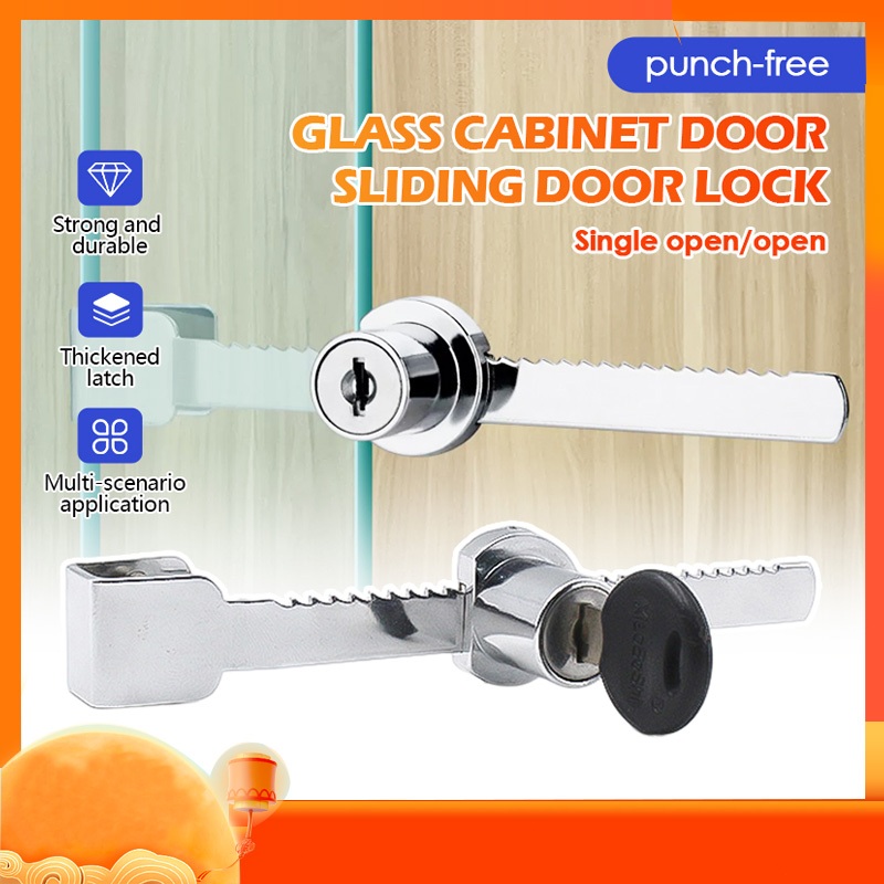 Glass Cabinet Lock Sliding Key Toggle Shiny Material Elegant Fitting ...