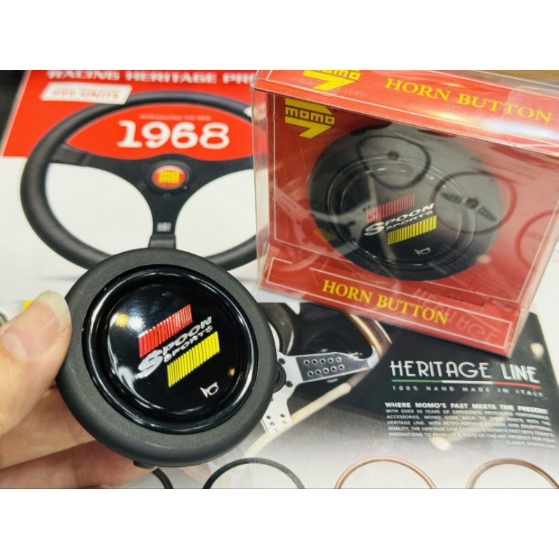 horn Cover Steering wheel Momo Spoon sport Beautiful Work Smooth Pump ...