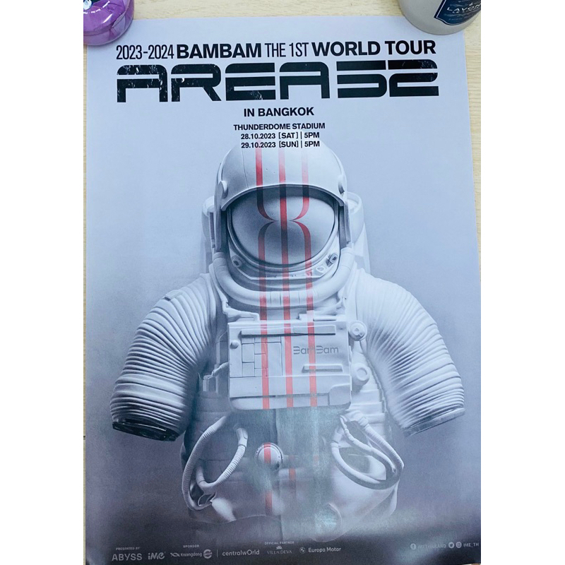 !! 2023-2024 BamBam The 1st World Tour Area 52 in Bangkok Concert Poster | Shopee Malaysia