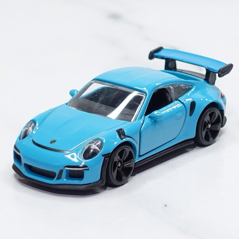 Majorette Porsche 911 GT3 RS Diecast Model Car Blue Tail Black Blade ...