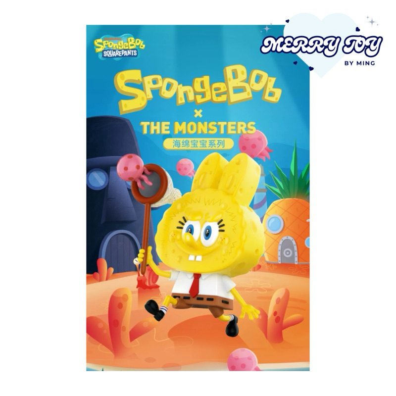 Labubu The Monsters x SpongeBob Model Random Box (1random) | Shopee ...