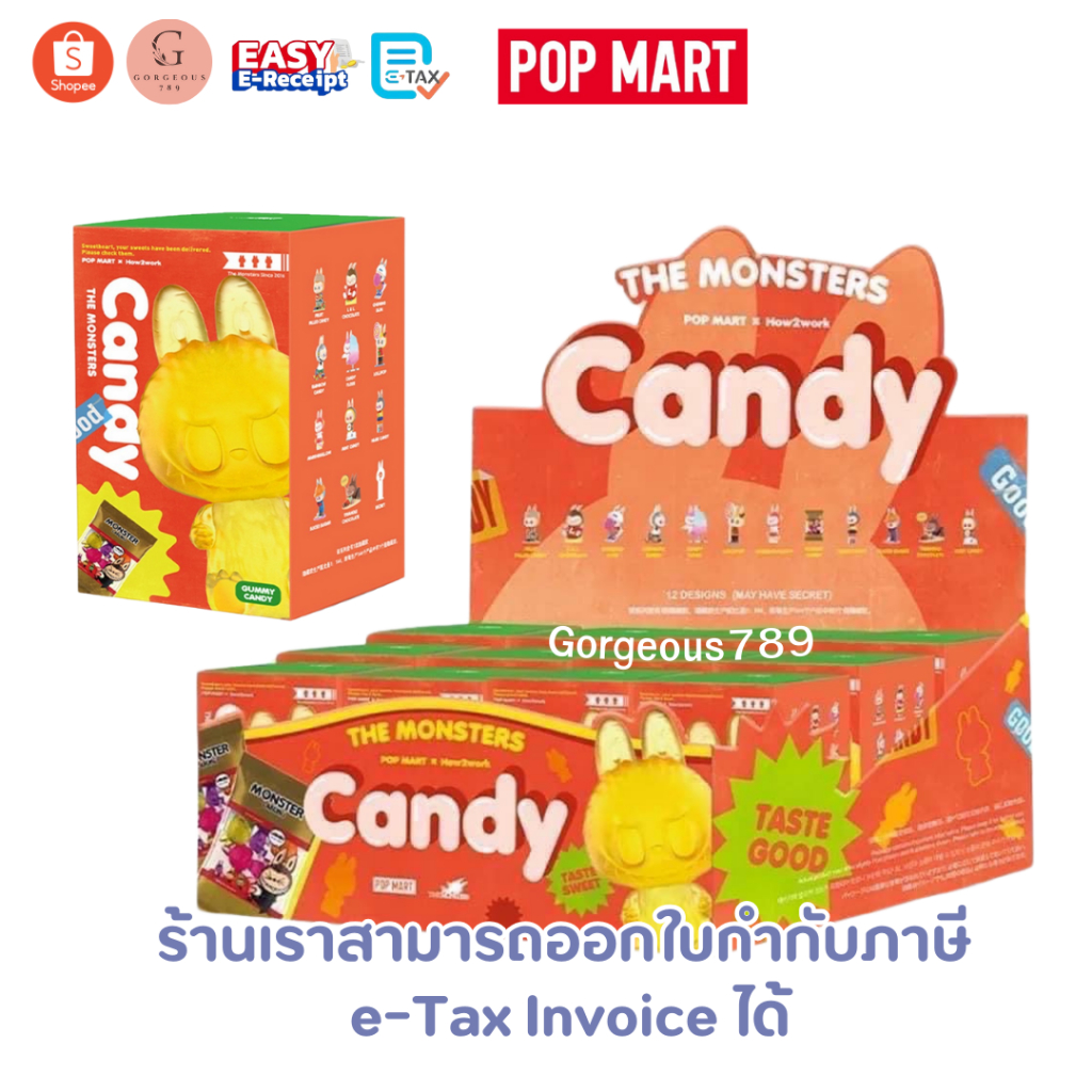 In Live POPMART Labubu Candy Series the monster Blind box Random ...