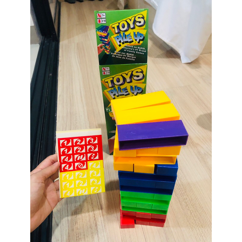 Building Games toys pile up Or Play As Collapse. It Is Durable Plastic ...