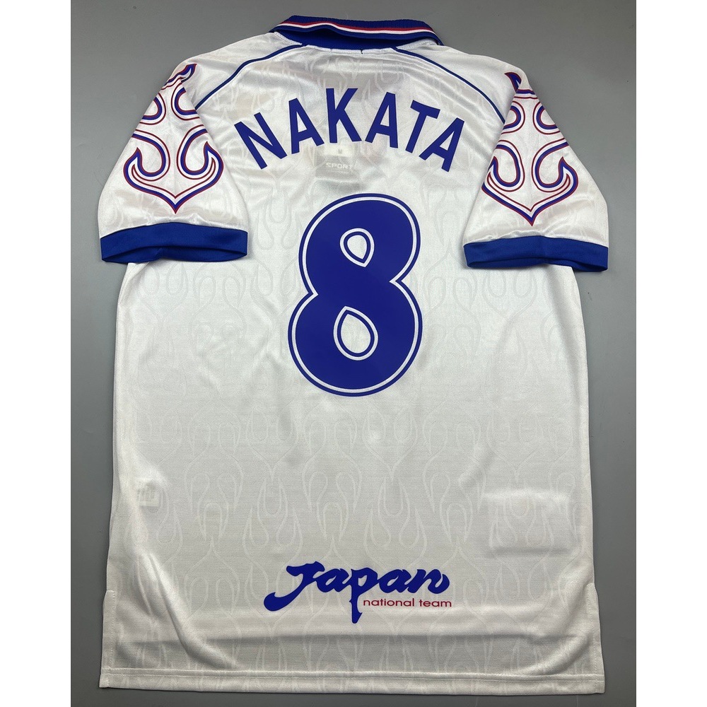 Japan Retro National Team Jersey 1998 Away Fire Pattern No. 8 NAKATA ...
