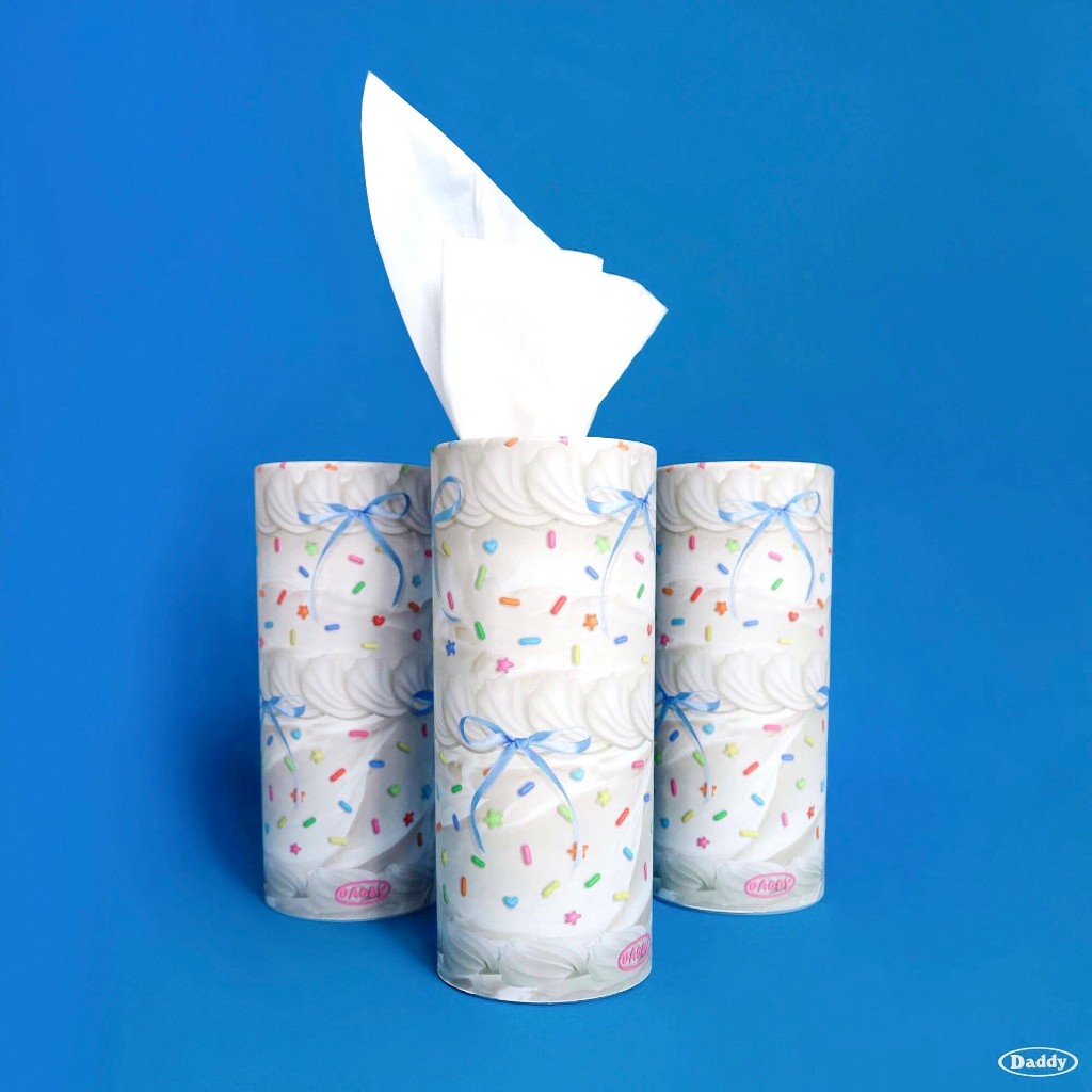 DADDY | Ribbon Cake Tissue Box Super Cute Cylindrical | Shopee Malaysia