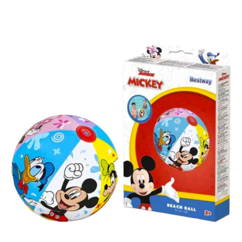 Bestway 20 Inch Ball Mickey & Friends 2+ Years Old Plus A Built-In Pump ...