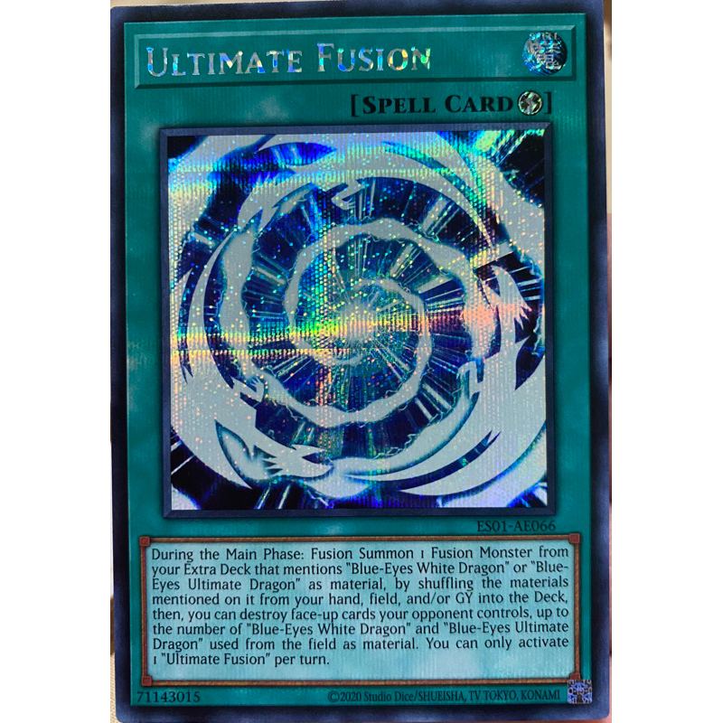 Yugioh Asia-Eng [ES01-AE066] Ultimate Fusion (Secret Rare) Original ...