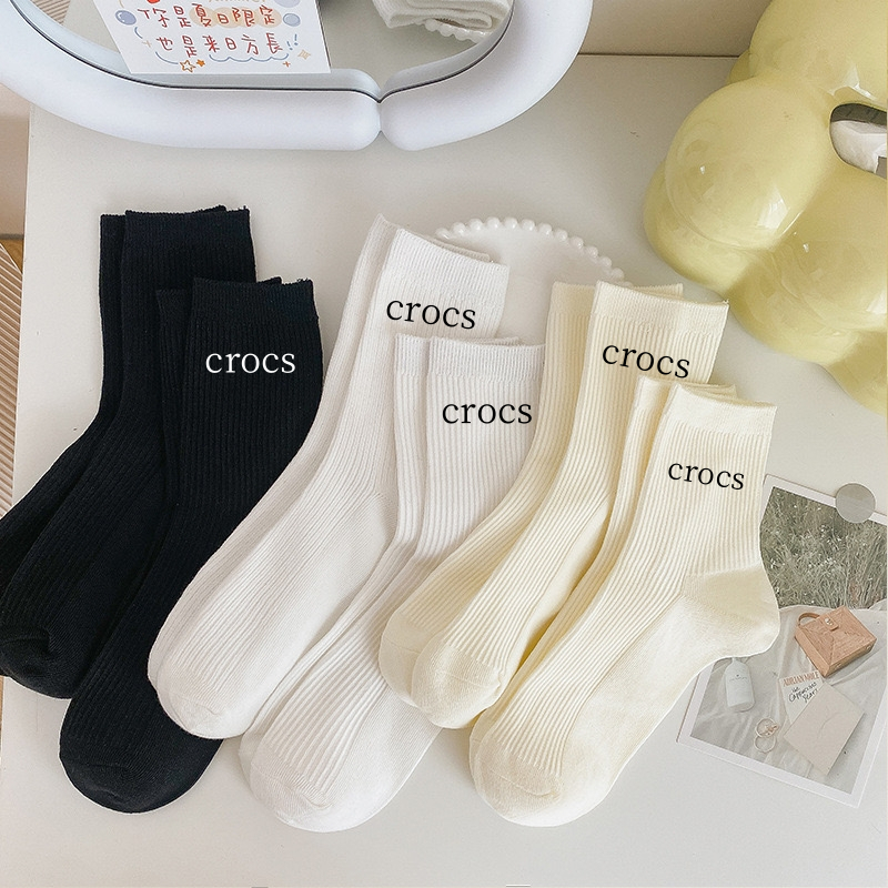 crocs Fashion Socks Running Sports Thick Cotton Comfortable Elastic For ...