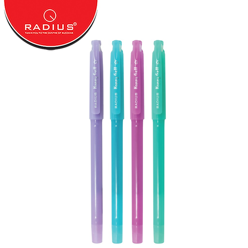 RADIUS Gel Ink Pen Happy Jell Size 0.5 mm. Dark Smooth Writing | Shopee ...