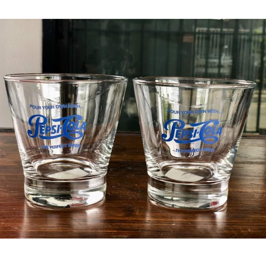Pepsi Glass Authentic Vintage Pattern Large Size | Shopee Malaysia