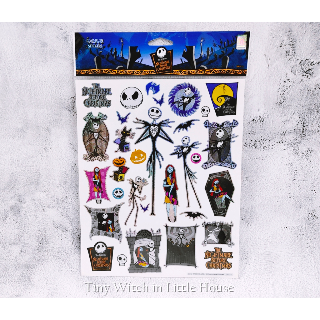 The Nightmare Before Christmas Sticker Hologram Sheet Original Disney Large | Shopee Malaysia