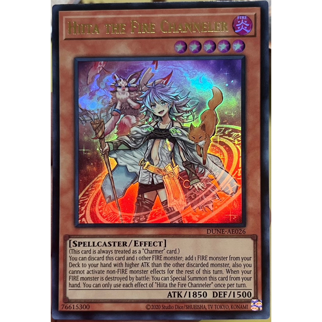 Yugioh Asia-Eng [DUNE-AE026] Hiita the Fire Channeler (Ultra Rare ...