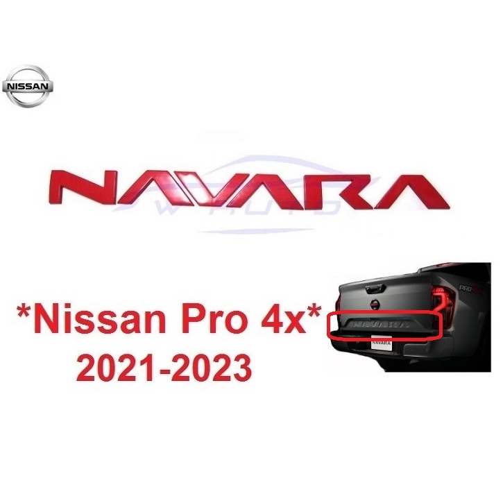 Car Rear logo NISSAN NAVARA PRO X 2021 2022 2023 2024 4X STICKER Name ...