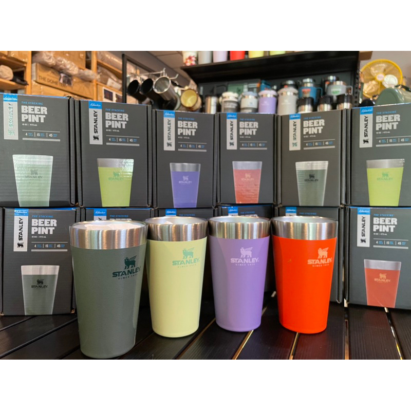 [Authentic Copyright] Stanley BEER Glass ADVENTURE STACKING PINT 16 OZ ...