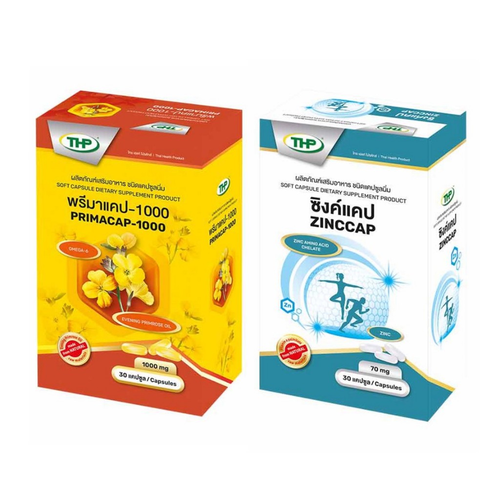Acne Pimple Recovery Set!!THP Zincap 70mg 30capsule + THP Primacap ...