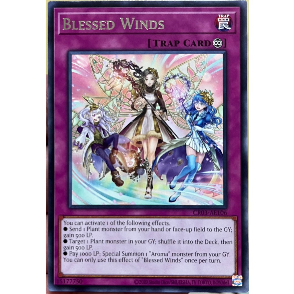 Yugioh Asia-Eng [CR03-AE106] Blessed Winds (Rare) Authentic Yuki Card ...