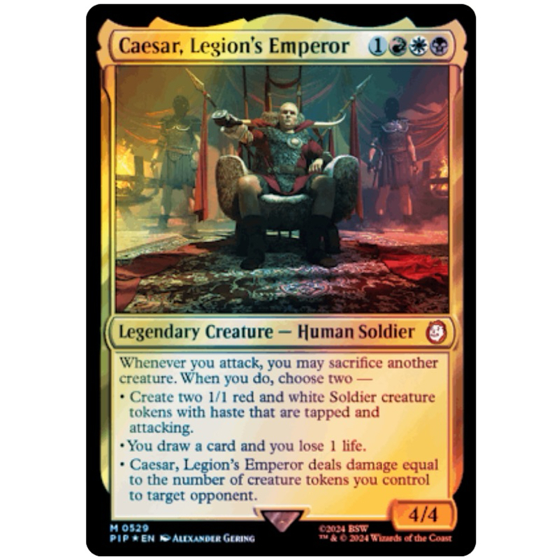 Universes Beyond: Fallout Foil: Caesar Legion's Emperor (0529-Surge ... Universes Beyond: Fallout Foil: Caesar Legion's Emperor (0529-Surge ...