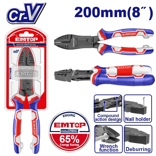 EMTOP Combination Pliers Model EPLRCC0851 | Shopee Malaysia