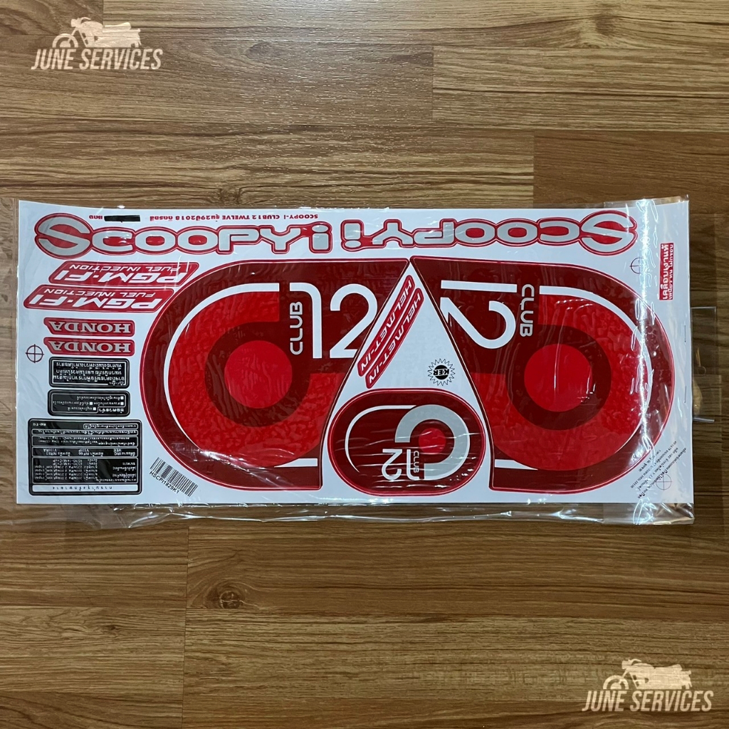 Scoopy i Club12 Sticker Model 29 Year 2018 Red Color | Shopee Malaysia