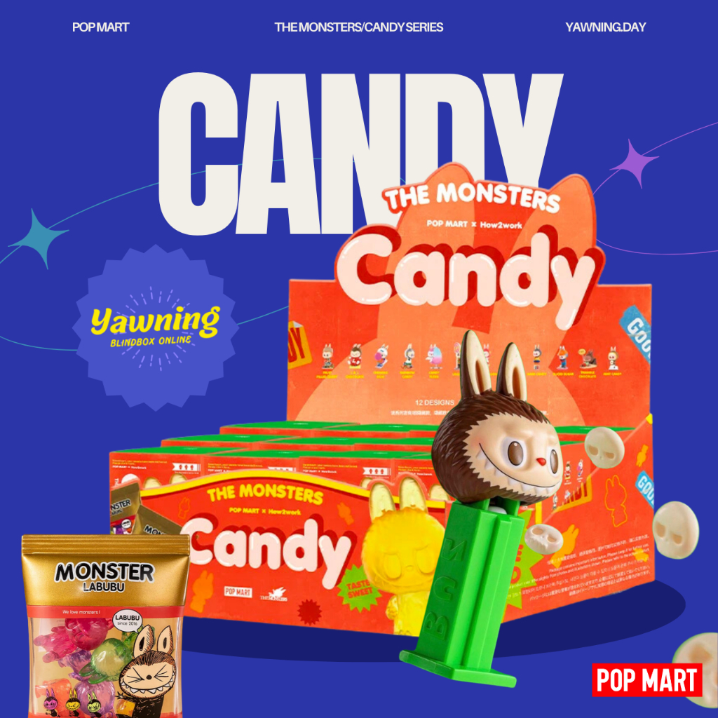 Labubu Popmart candy the monster series Lifted box Sealed Not Unpacked ...